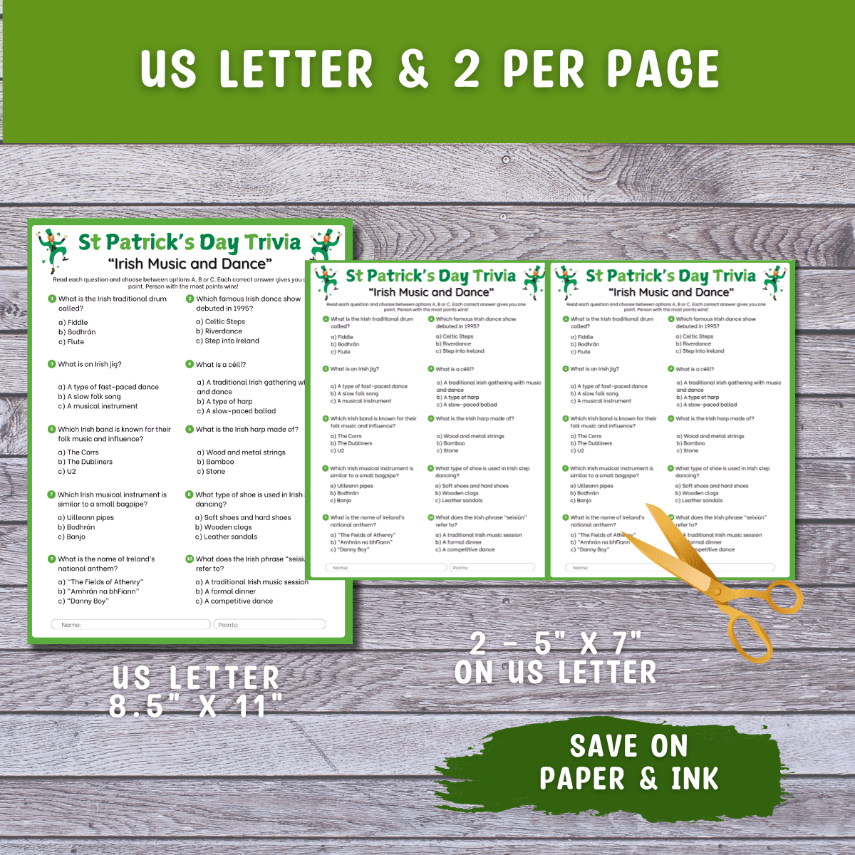 1980s 5 Second Game Printable – Retro 80s Party Game