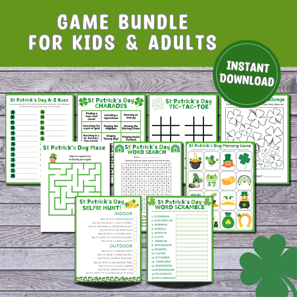 1980s 5 Second Game Printable – Retro 80s Party Game