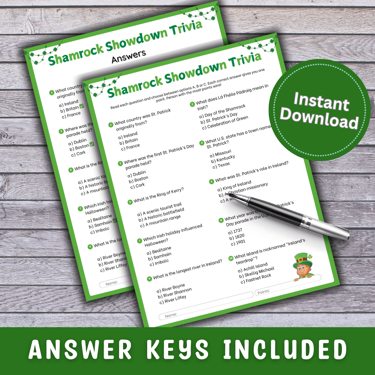 1980s 5 Second Game Printable – Retro 80s Party Game